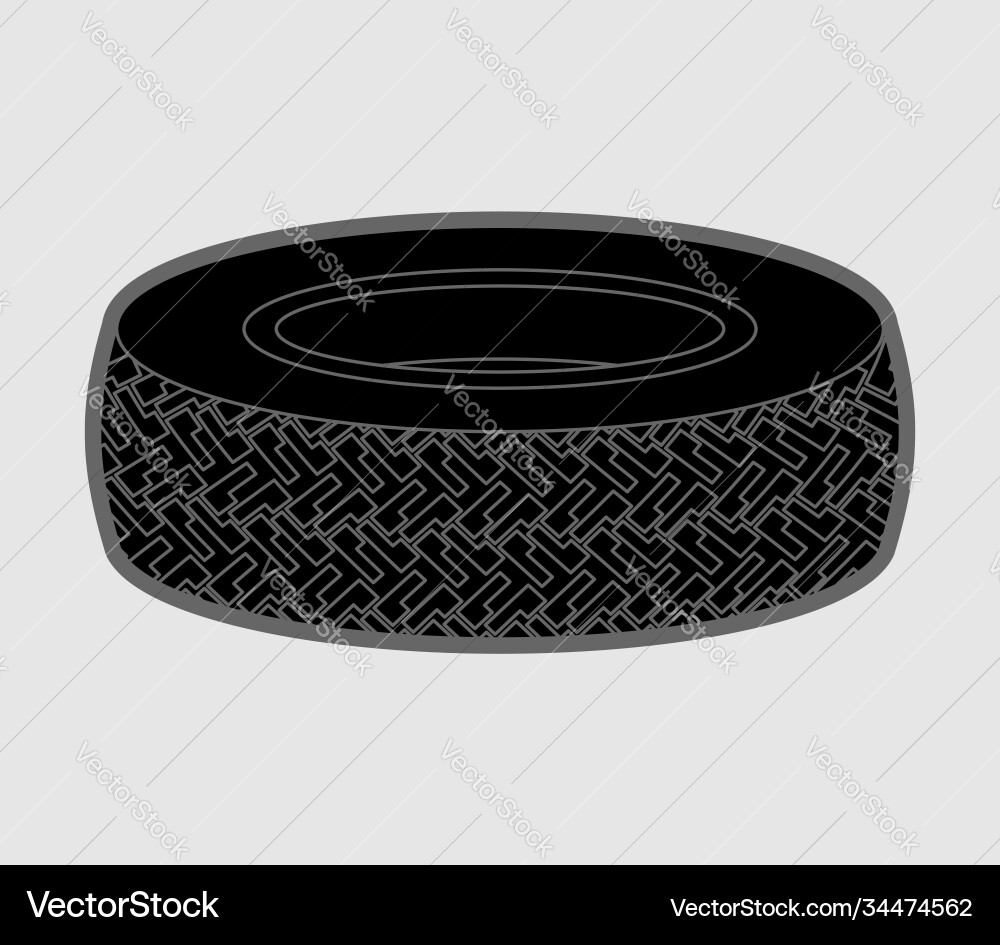 Tire isolated car rubber tyre Royalty Free Vector Image