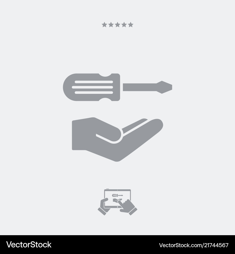 Assistance service flat icon Royalty Free Vector Image