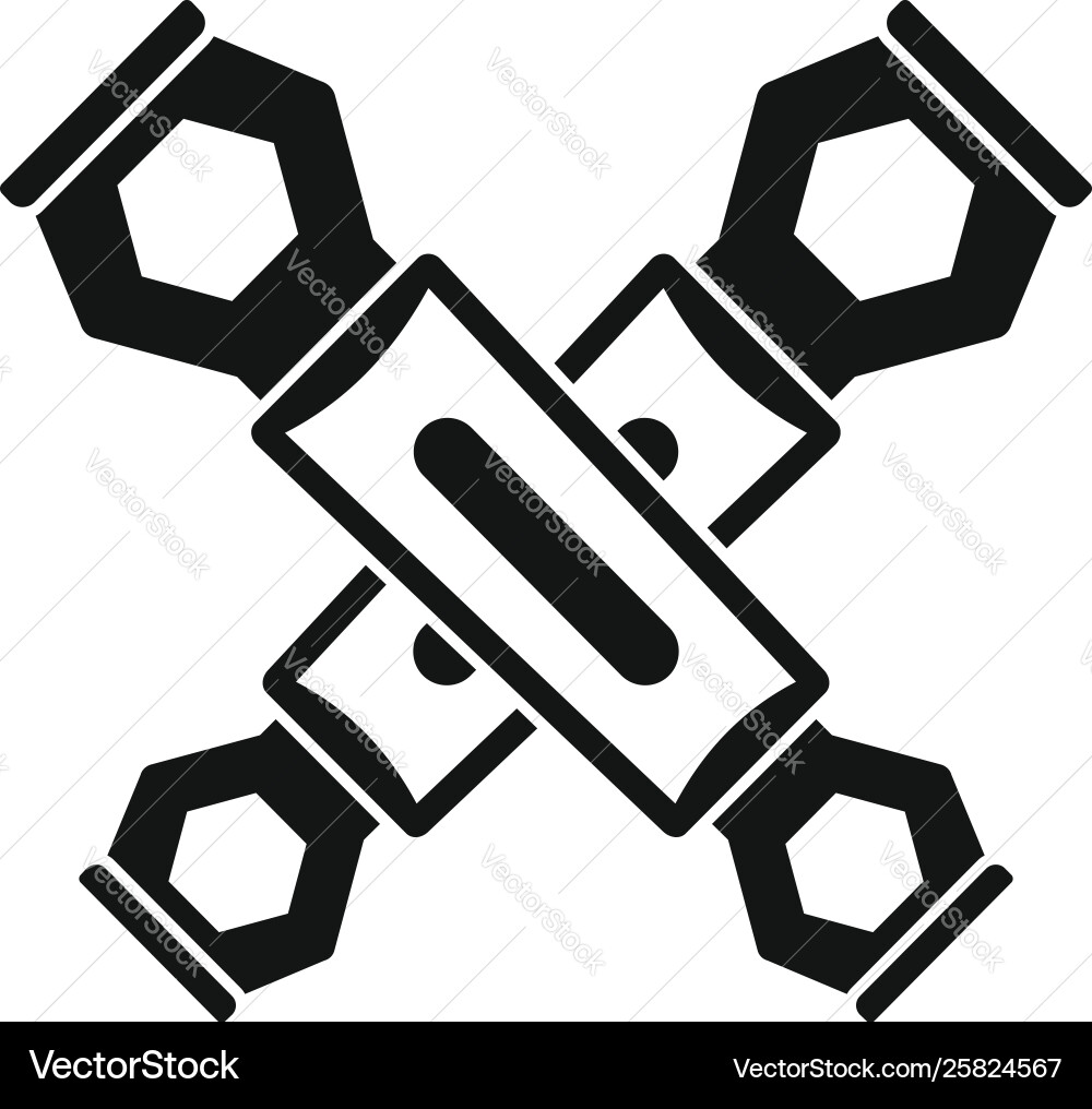 Bike key icon simple style Royalty Free Vector Image