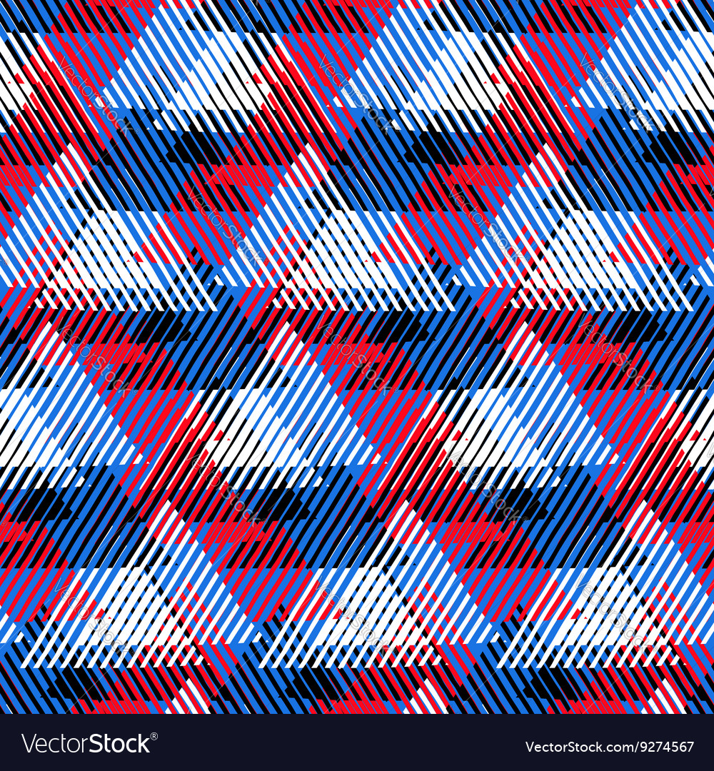 Geometric pattern with striped triangles Vector Image