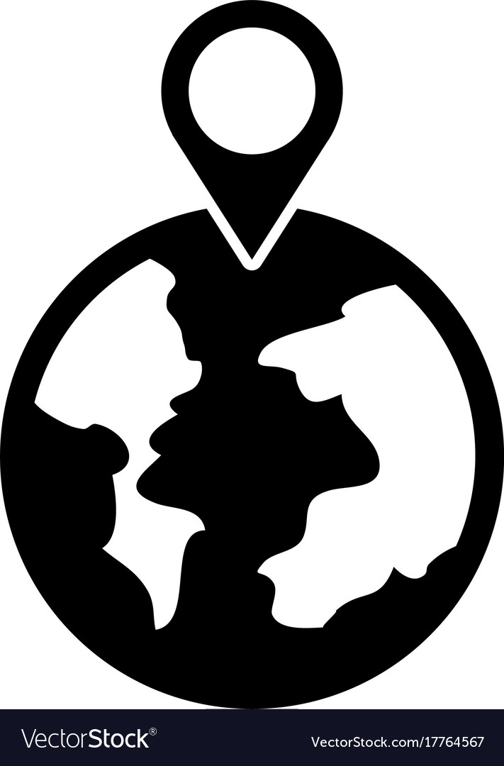 Globe world pointer map location web Royalty Free Vector