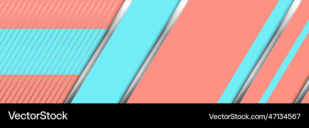 Hi-tech geometric pink cyan background with Vector Image