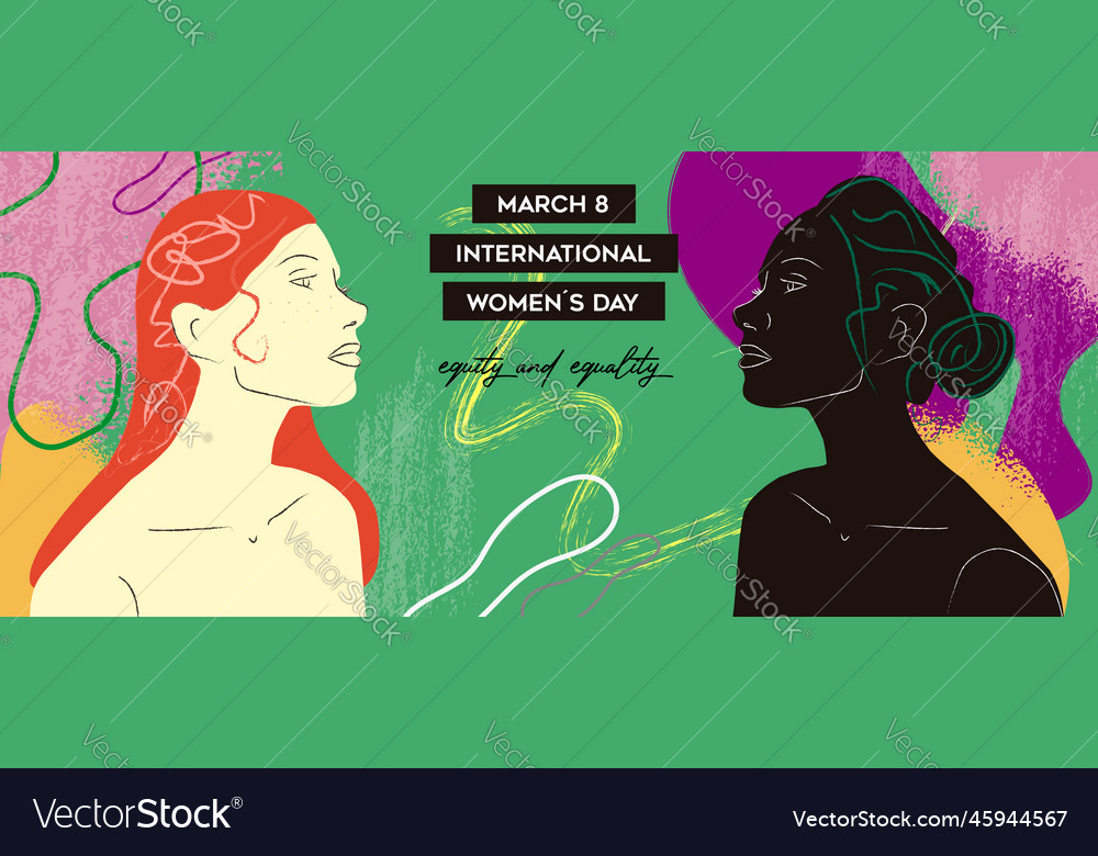 International women day diverse woman face Vector Image