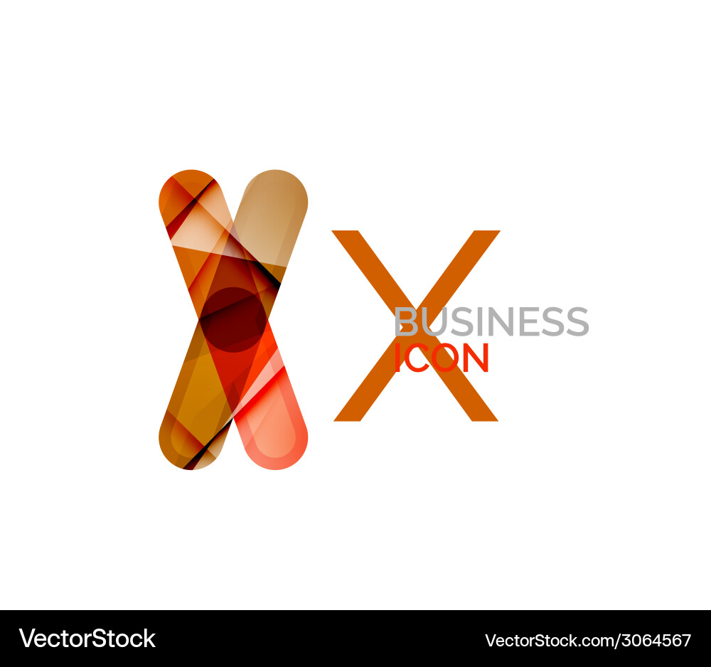 Minimal x font or letter logo design Royalty Free Vector