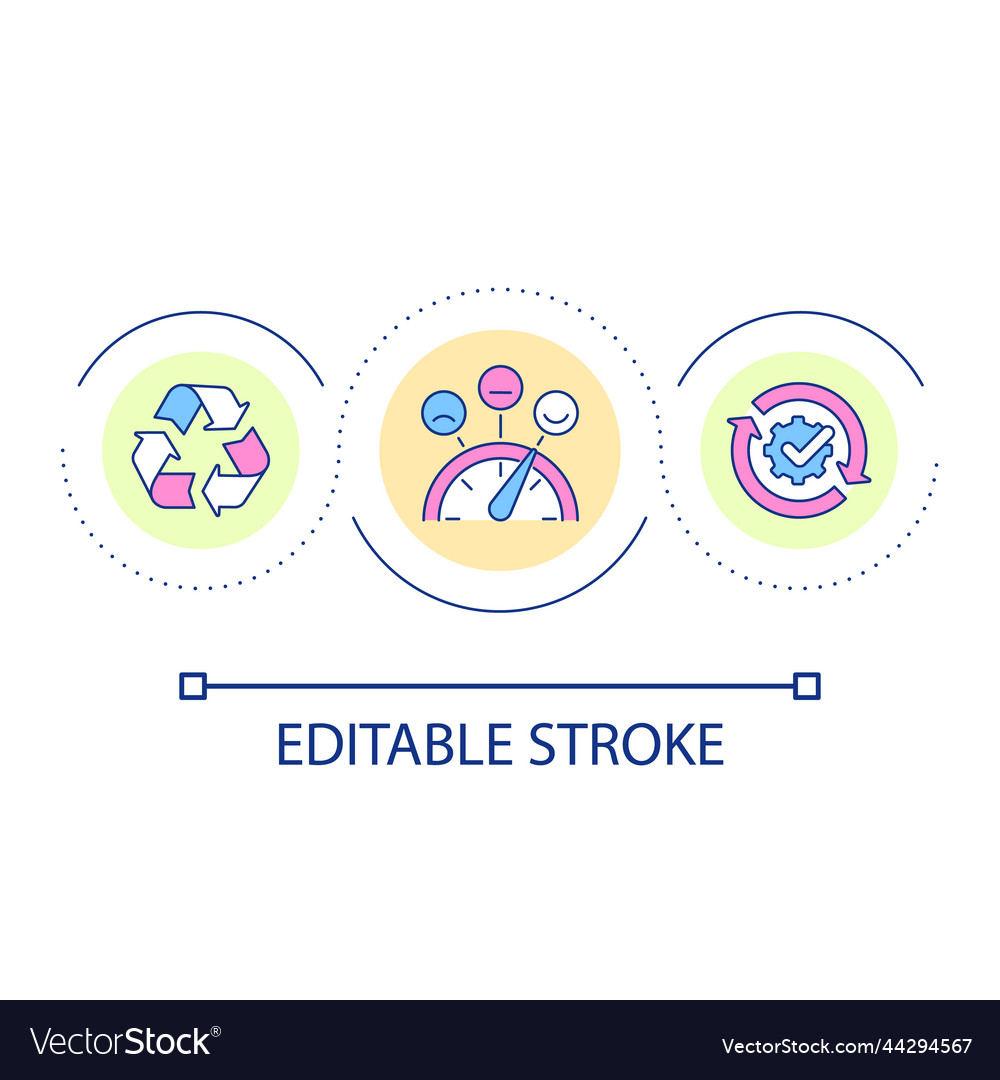 Open to changes loop concept icon Royalty Free Vector Image