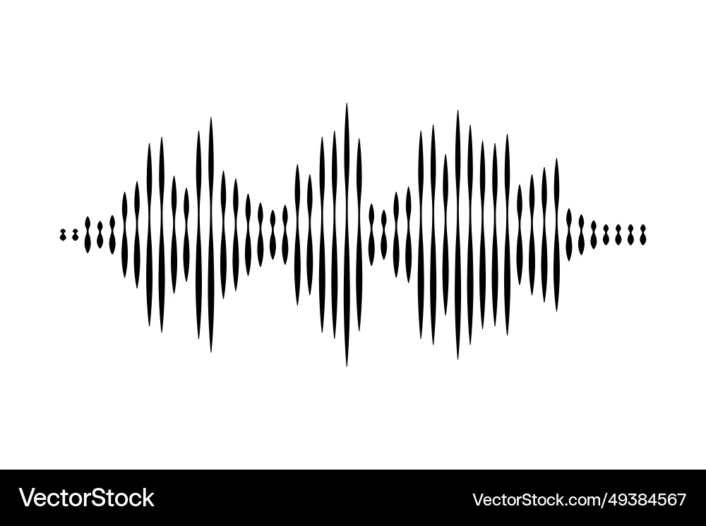 Sound wave or voice message icon music waveform Vector Image