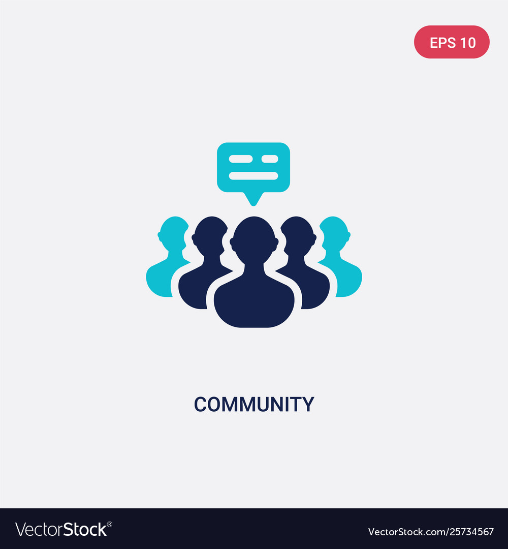 Two color community icon from blogger Royalty Free Vector