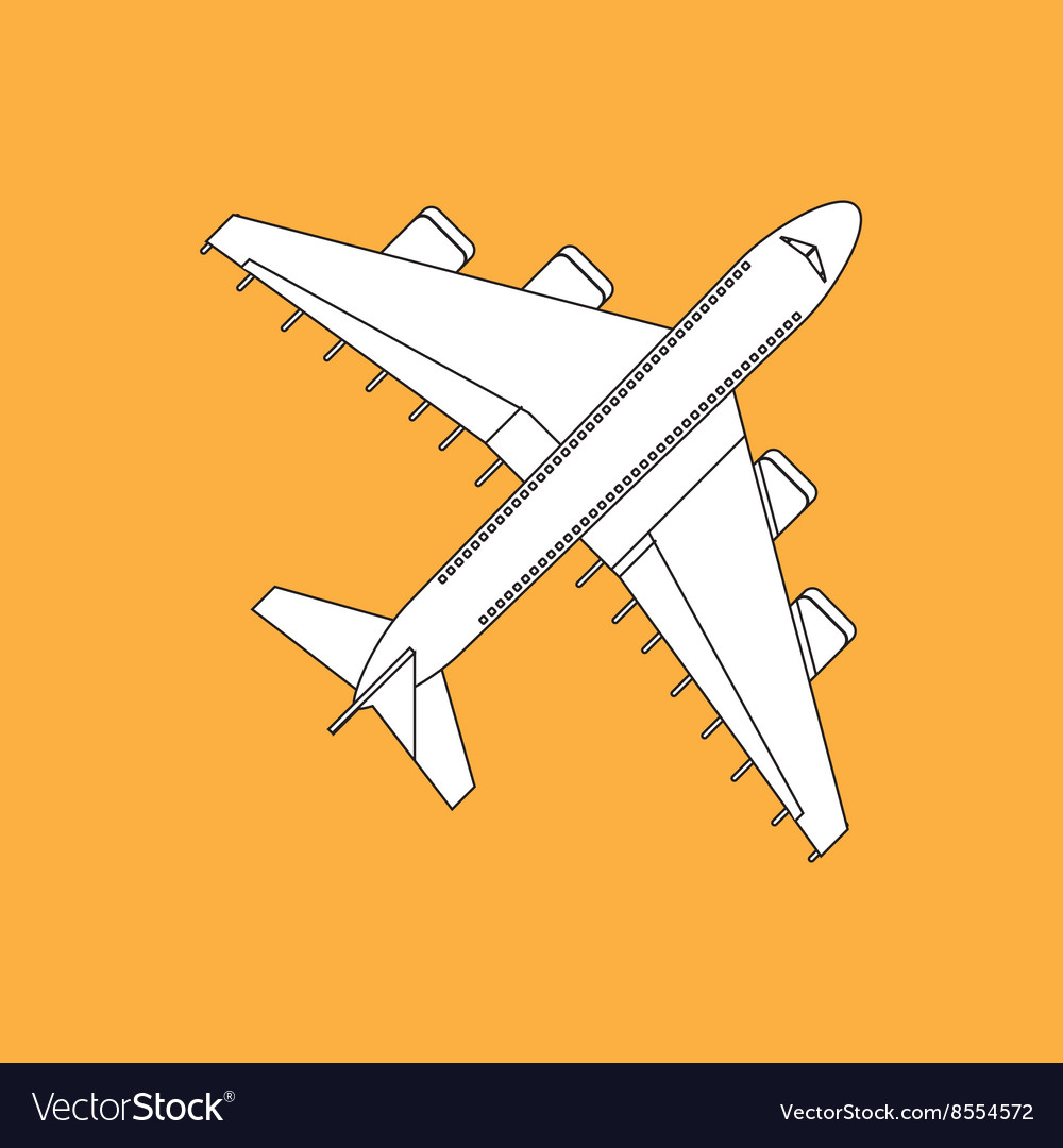 Airplane design editable Royalty Free Vector Image