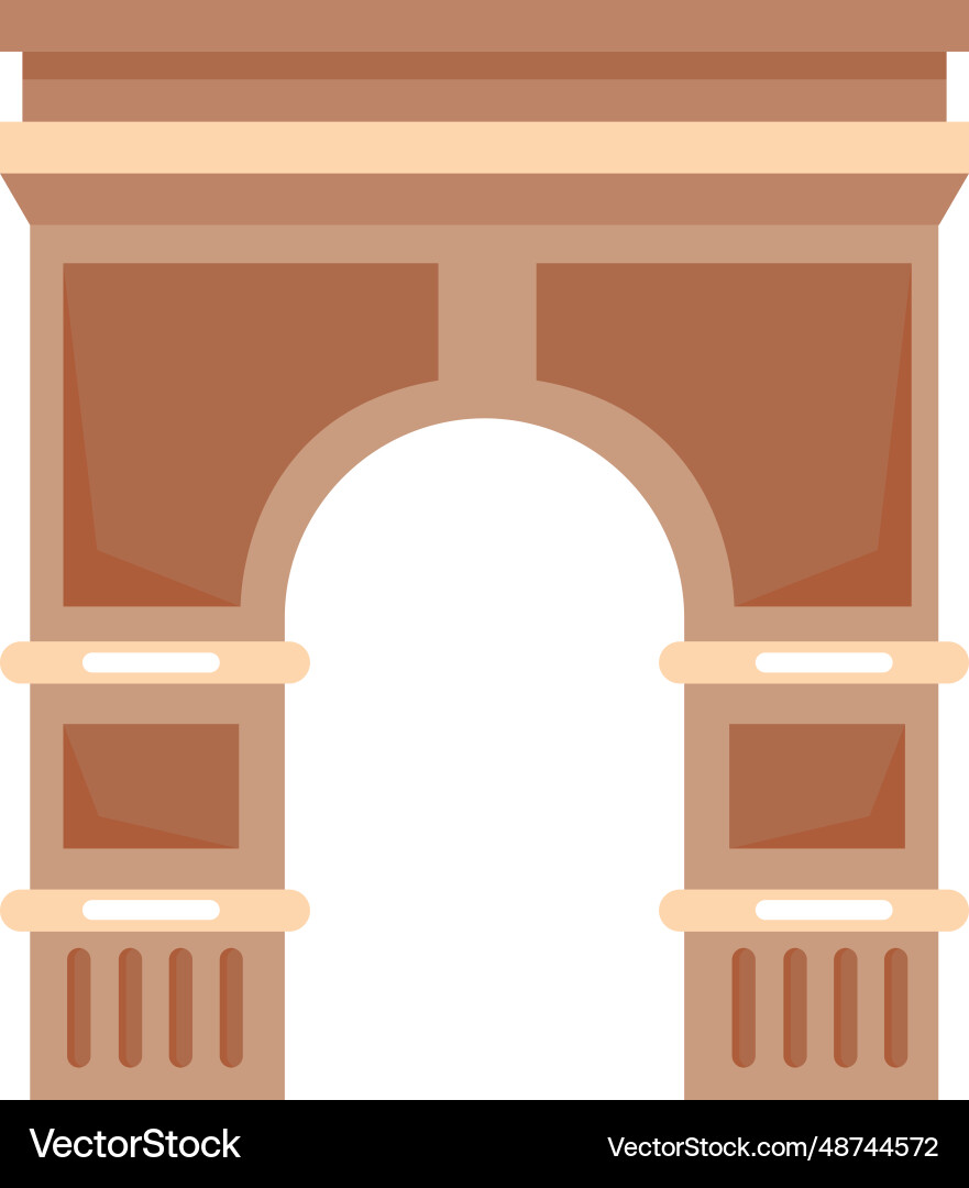 Arch of triumph icon isolated Royalty Free Vector Image