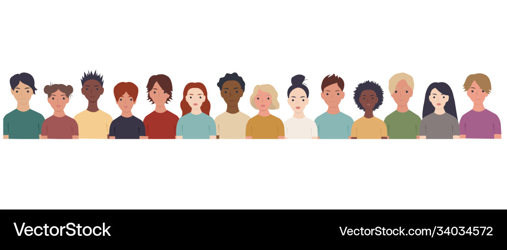 Big collection portraits people Royalty Free Vector Image