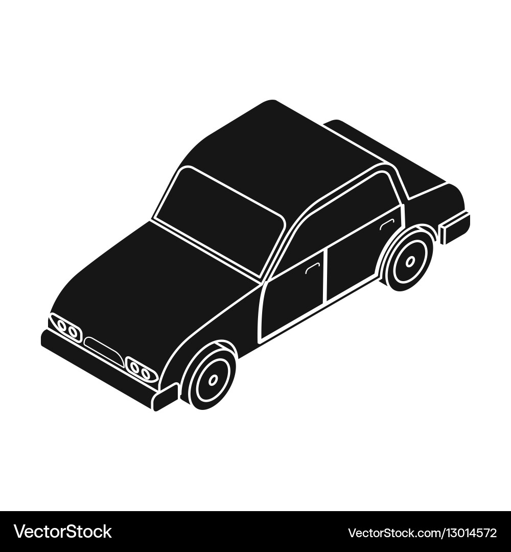 Car icon in black style isolated on white Vector Image