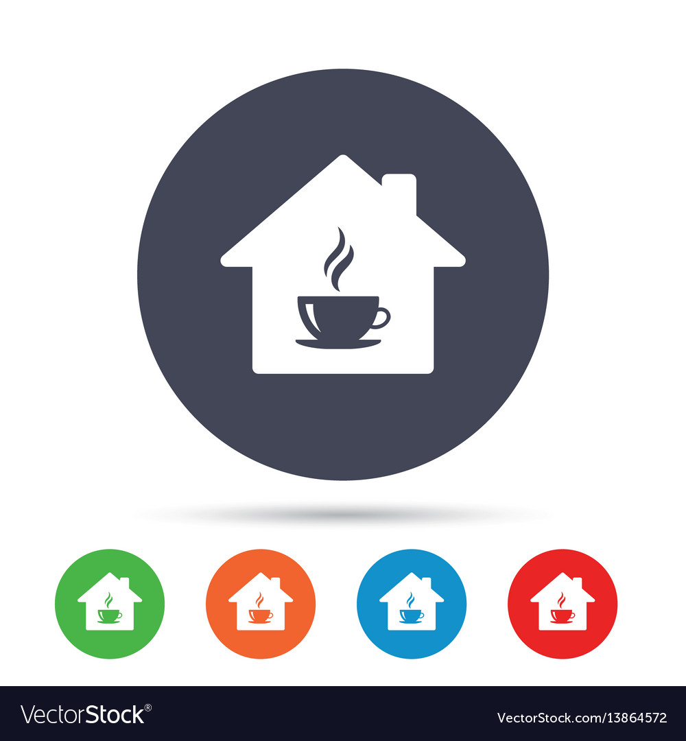 Coffee shop icon hot cup sign Royalty Free Vector Image