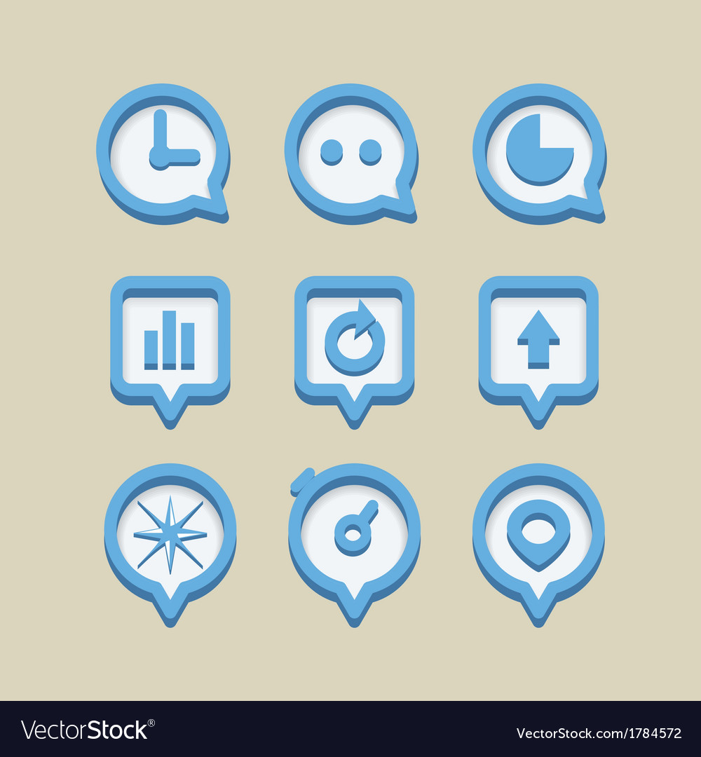 Collection of different web icons Royalty Free Vector Image