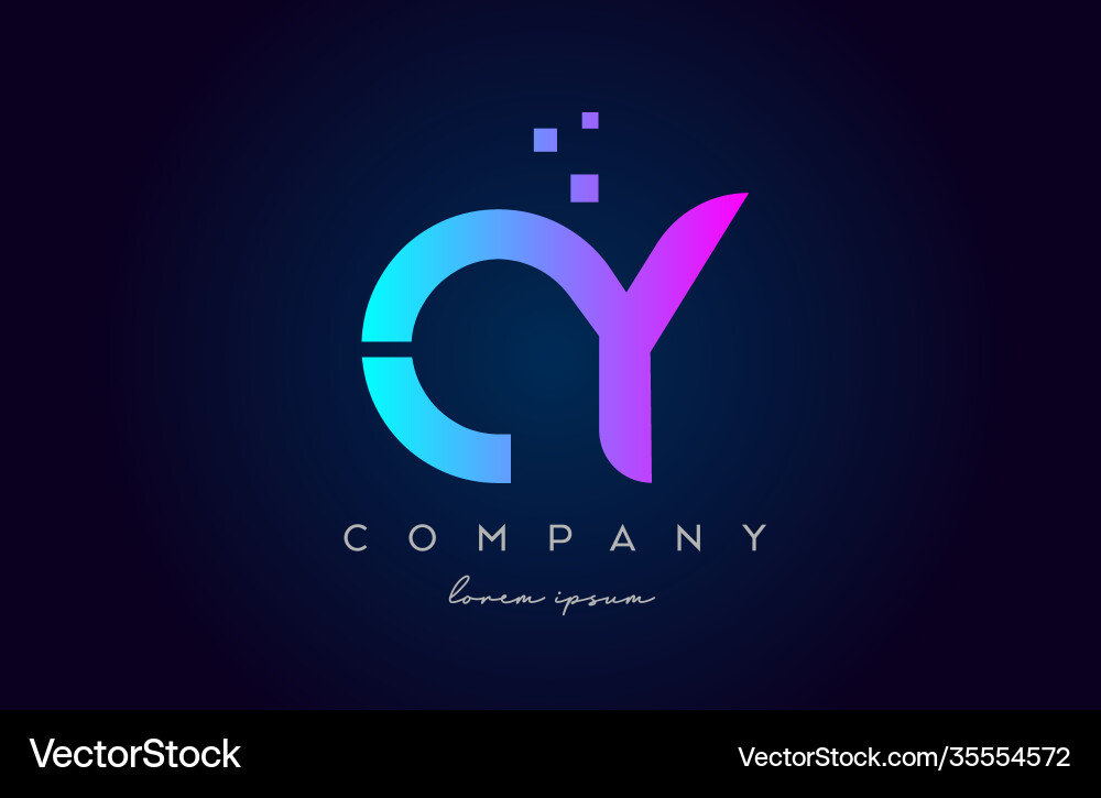 Cy c y alphabet letter logo icon combination Vector Image