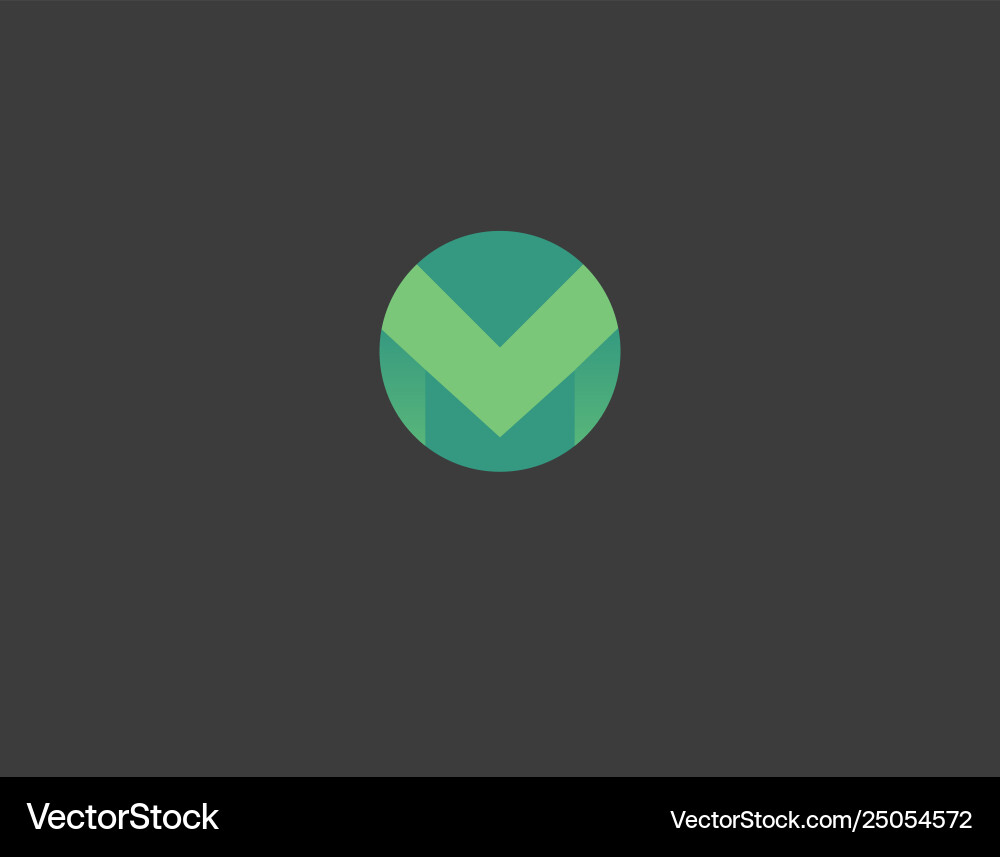 Geometric logo icon letter m in a circle Vector Image