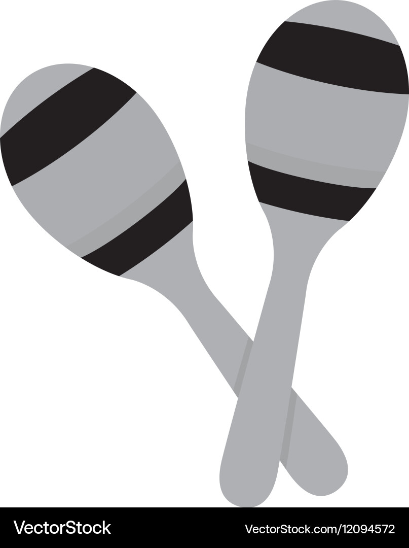 Maracas music instrument Royalty Free Vector Image