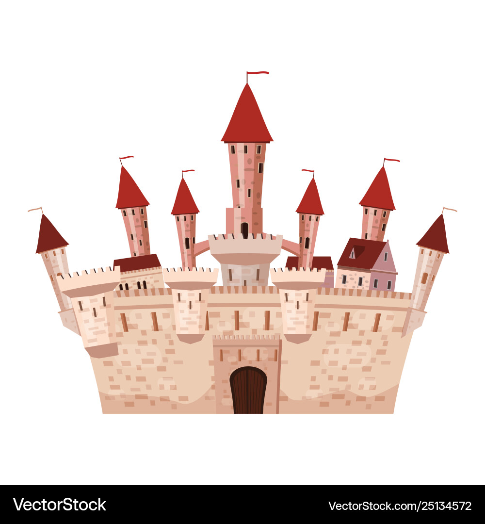 Princess castle is a fairy tale architecture Vector Image