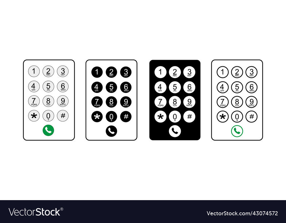 Smartphone dial keypad design keyboard template Vector Image