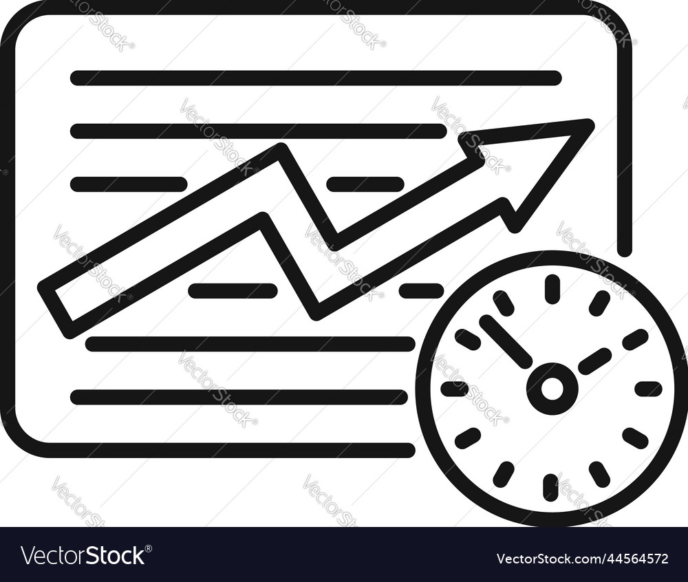 Work flow time icon outline control task Vector Image