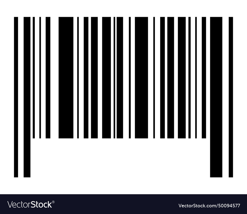 Barcode icon bar code for web flat design isolated