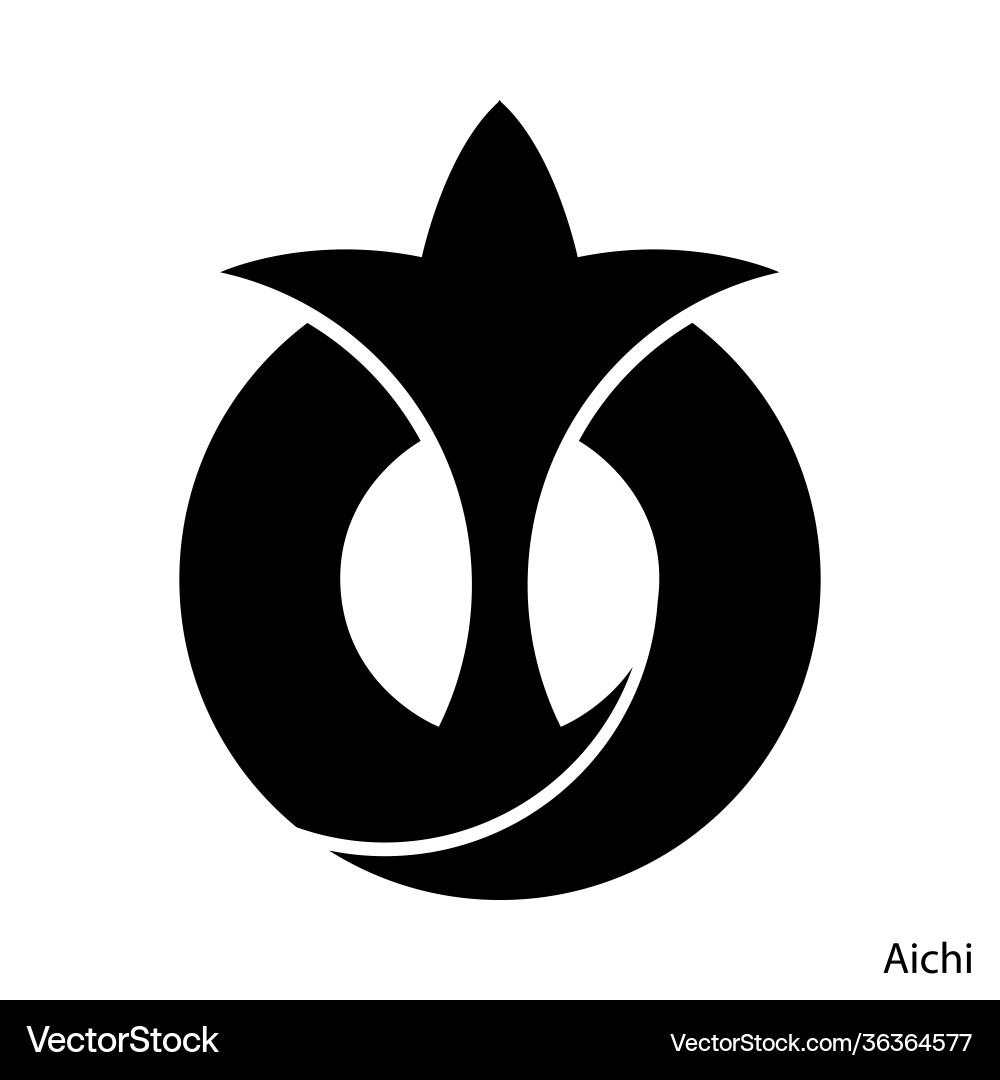 Coat arms aichi is a japan prefecture emblem Vector Image
