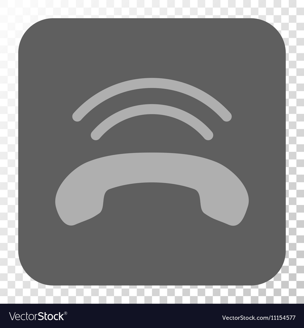 Phone ring rounded square button Royalty Free Vector Image