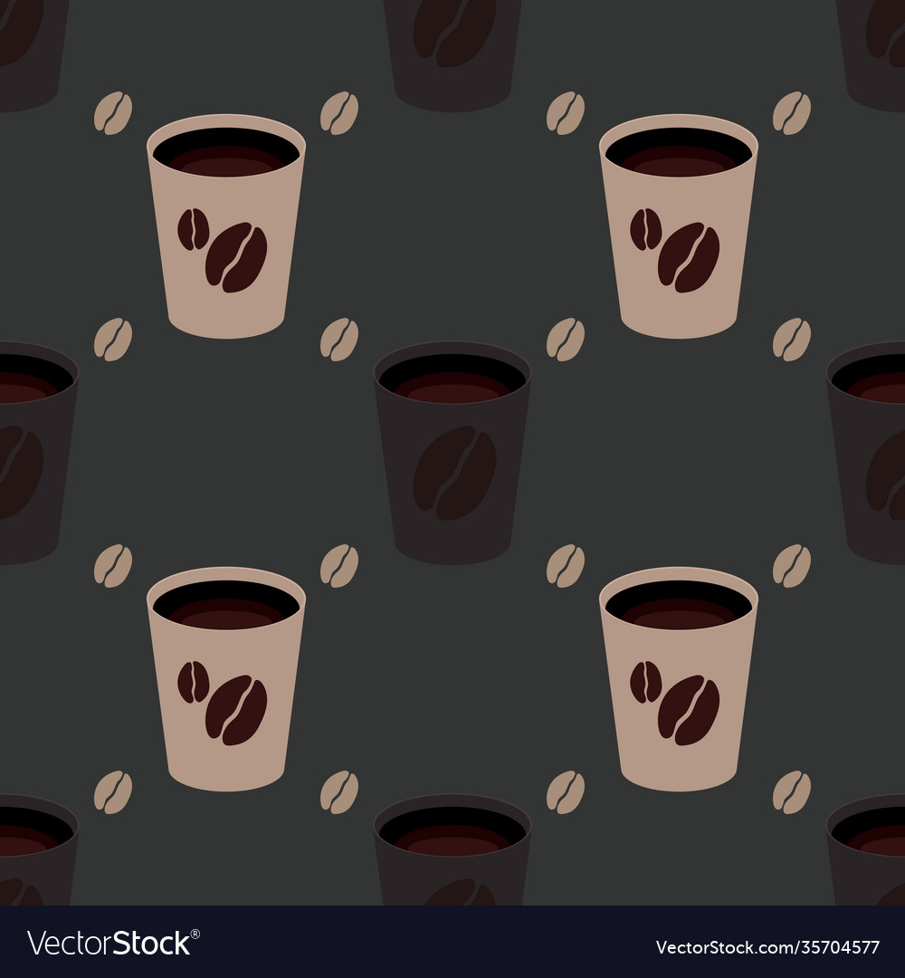 Seamless coffee pattern background eps10 Vector Image