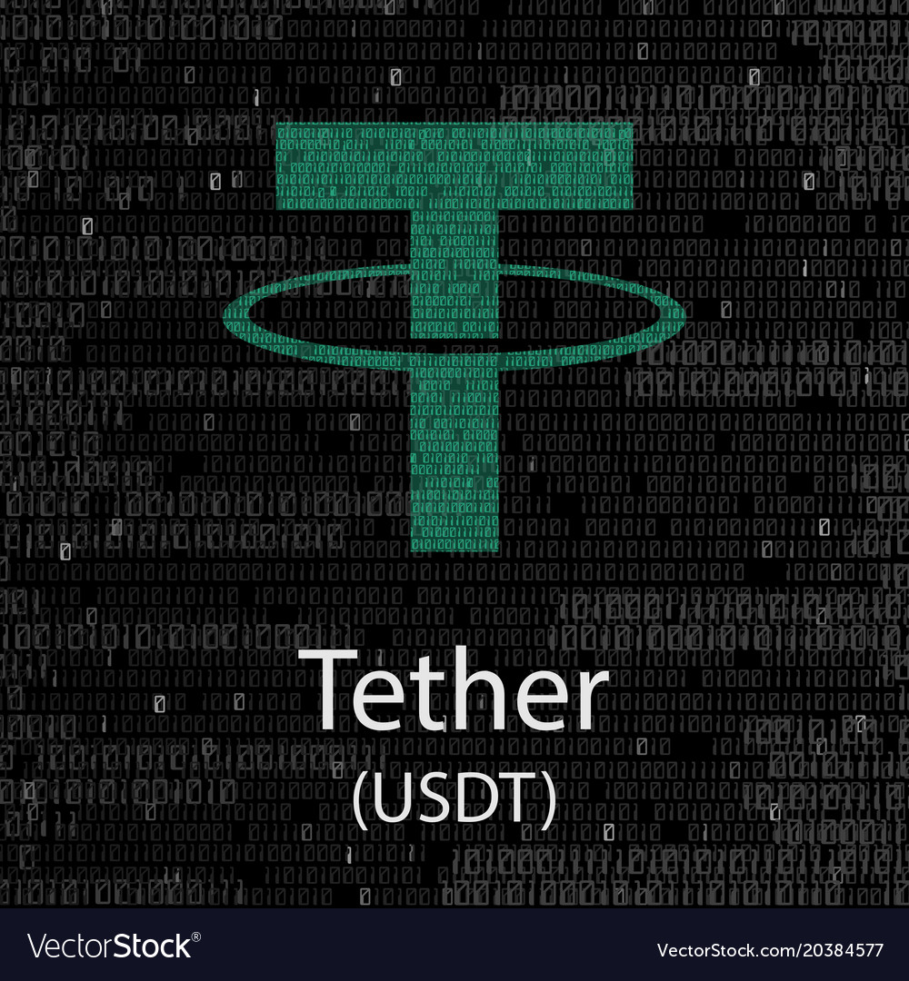 Tether cryptocurrency background Royalty Free Vector Image