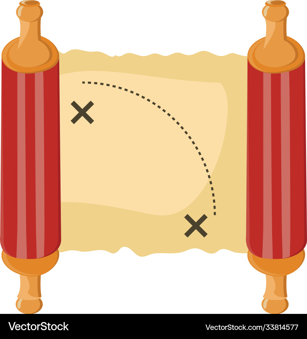 Treasure map on white background Royalty Free Vector Image