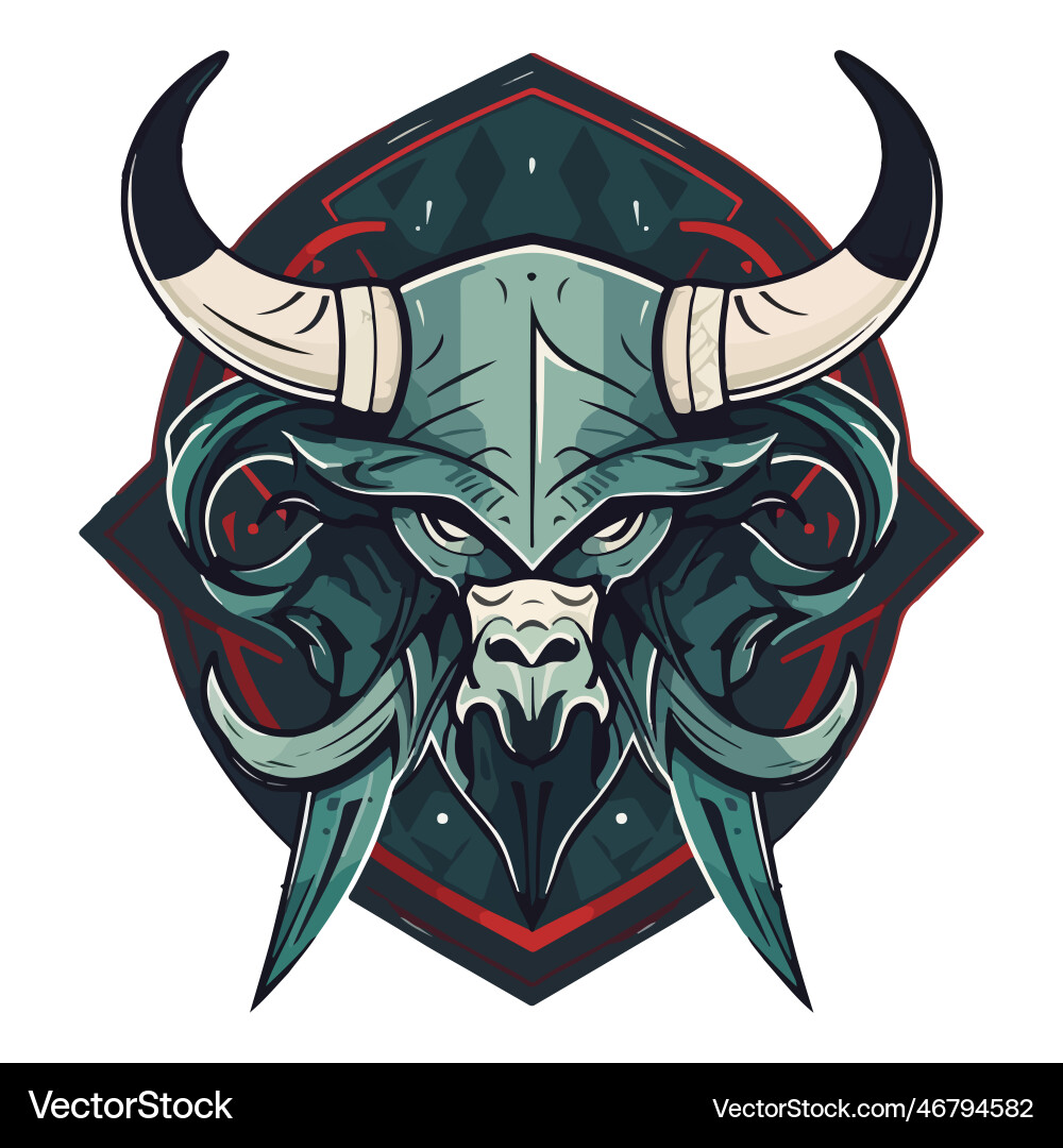 Bull mascot logo design with modern concept style Vector Image