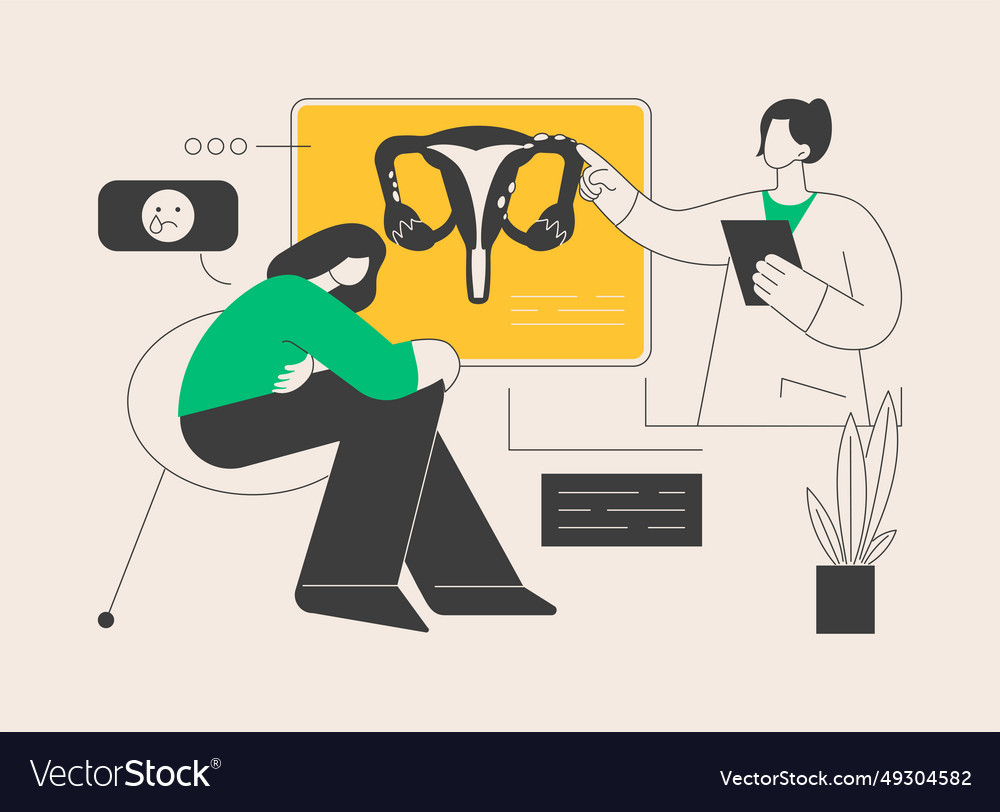 Endometriosis abstract concept Royalty Free Vector Image