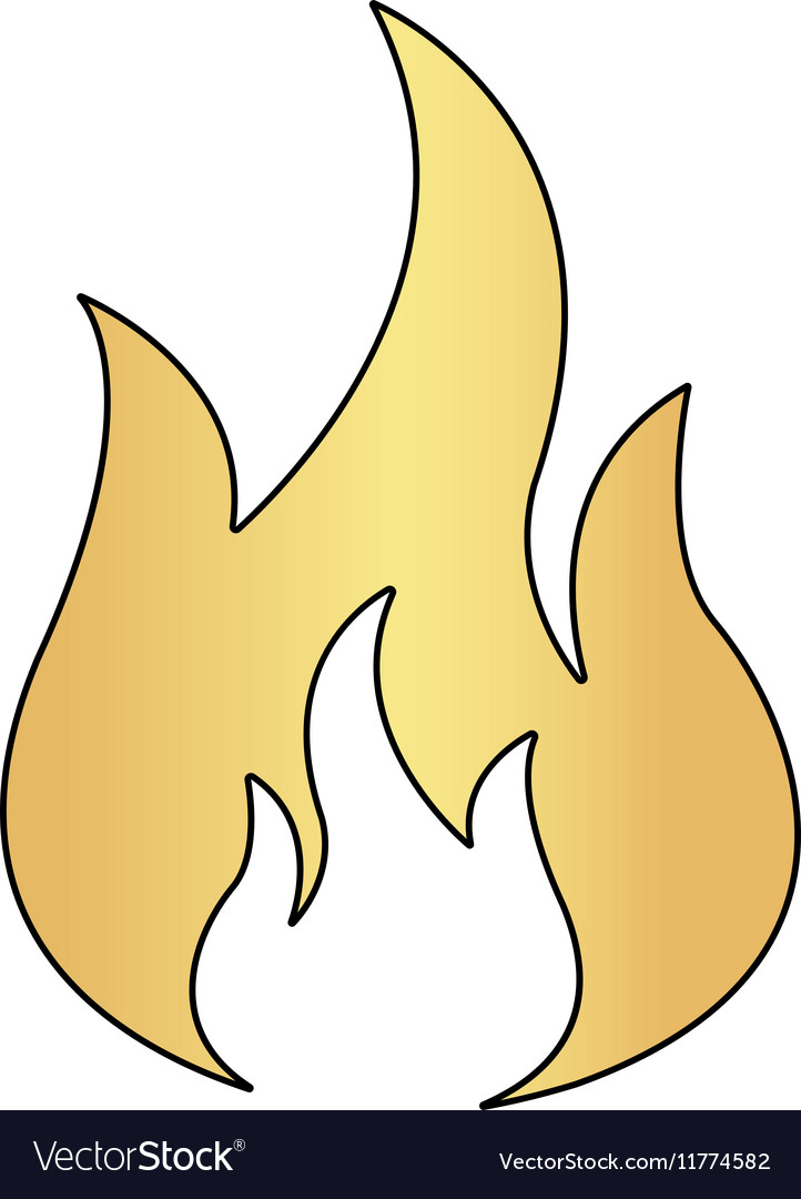 Fire computer symbol Royalty Free Vector Image