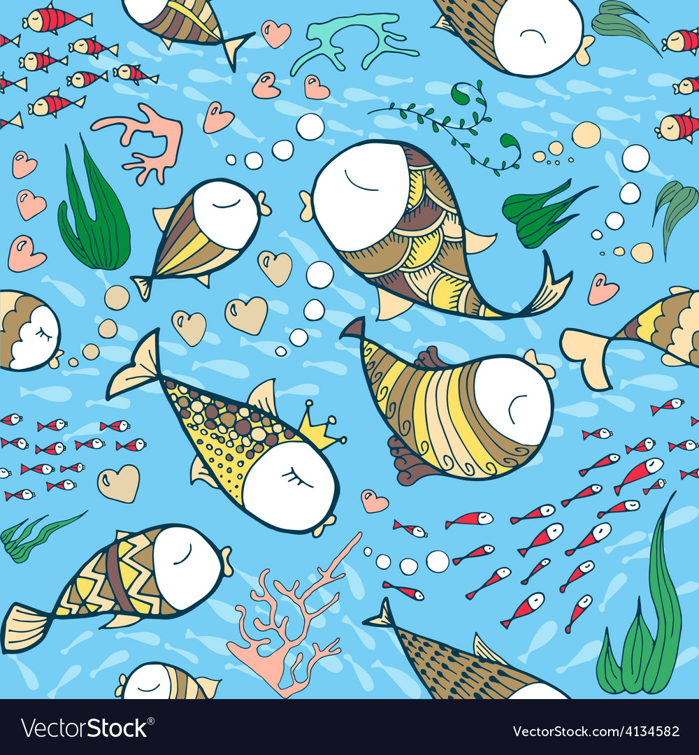 Fishpattern09 Royalty Free Vector Image - VectorStock