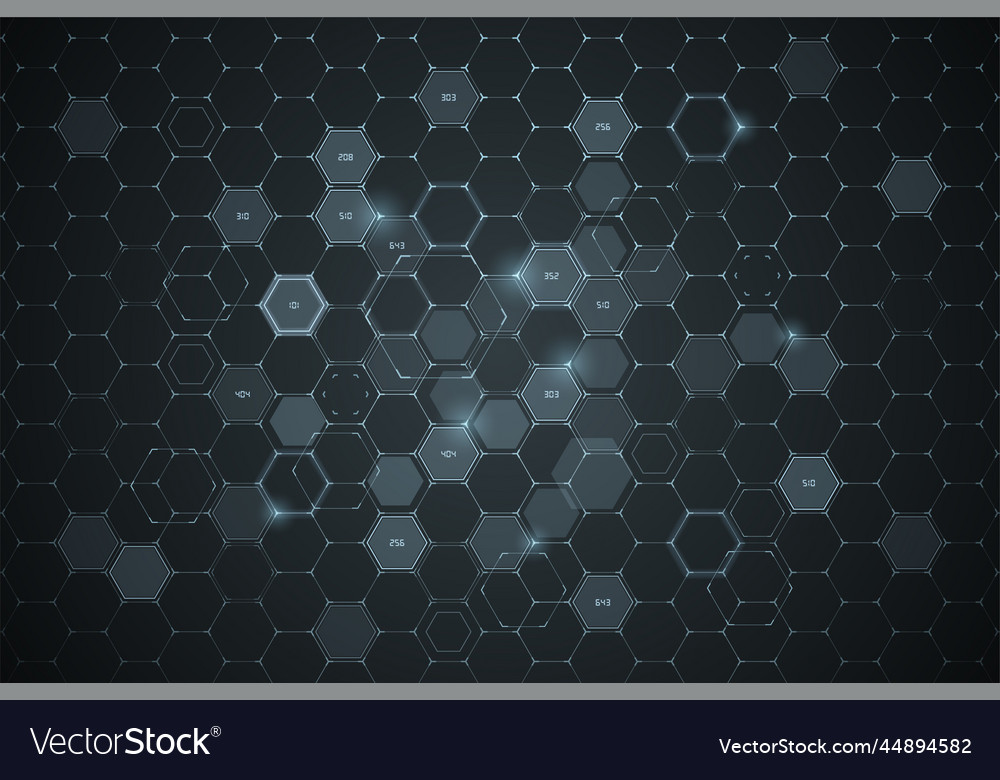 Futuristic hexagons background Royalty Free Vector Image