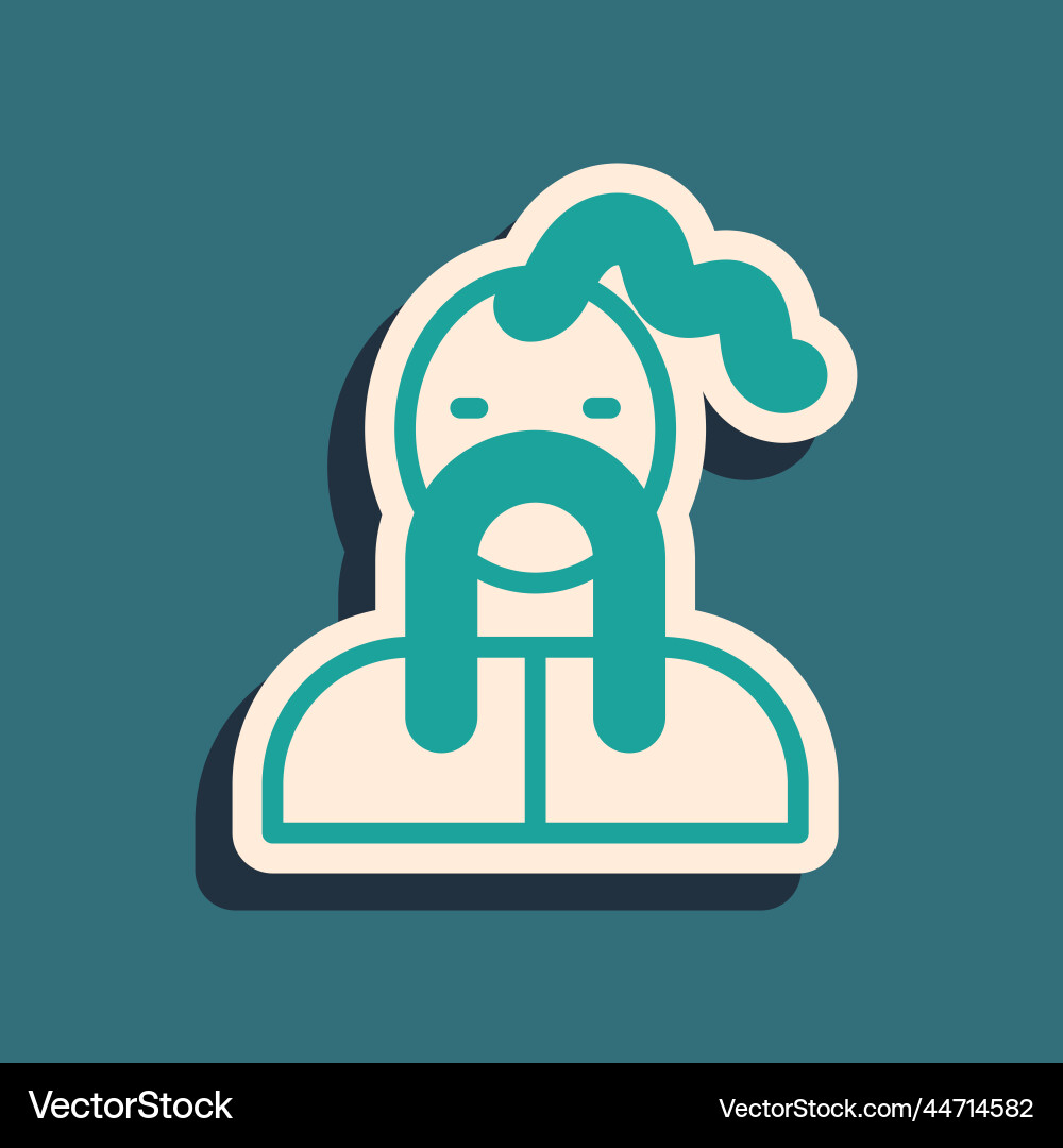 Green ukrainian cossack icon isolated on Vector Image