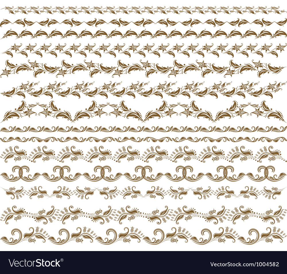 Horizontal elements decoration Royalty Free Vector Image