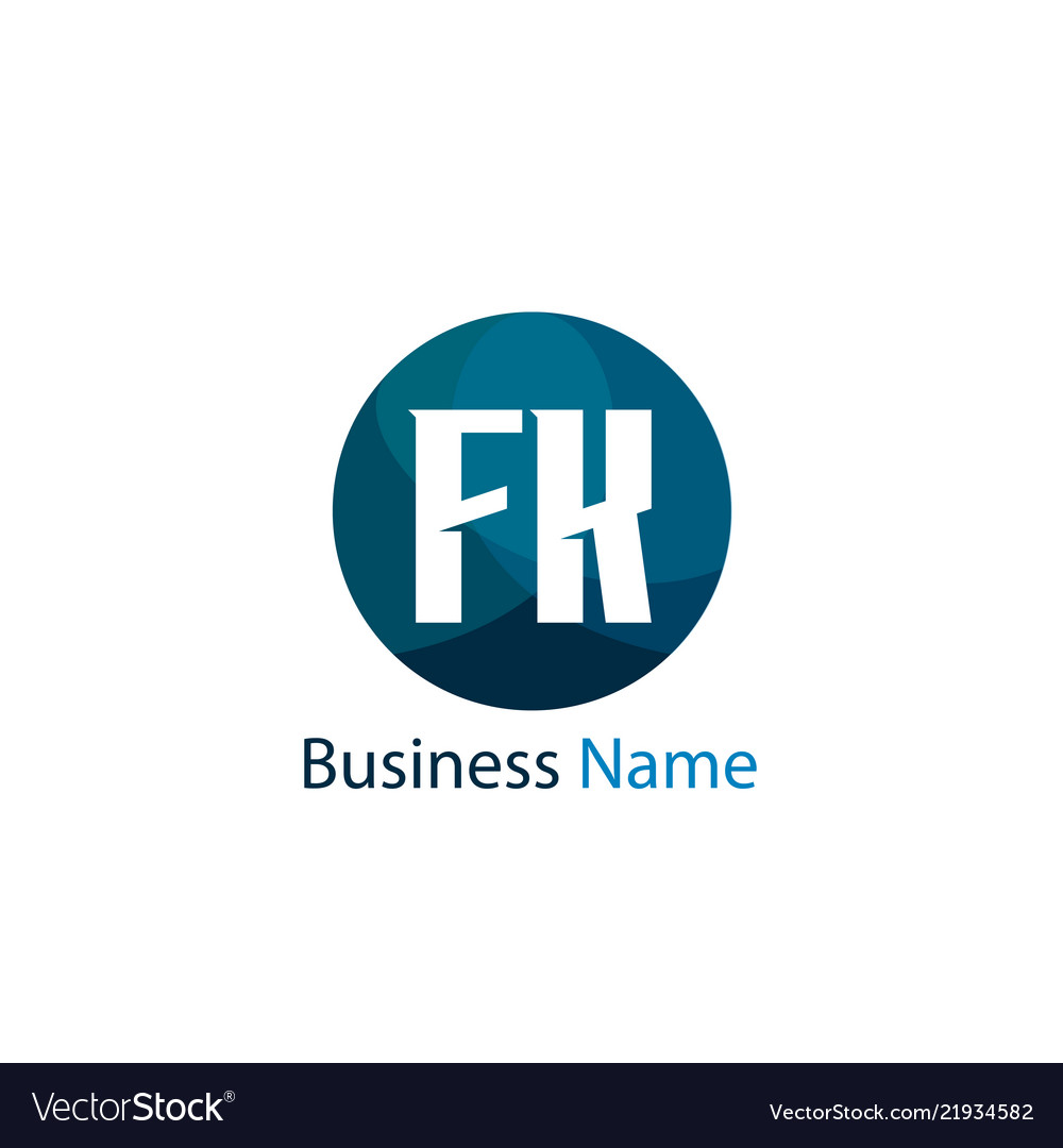 Initial letter fk logo template design Royalty Free Vector