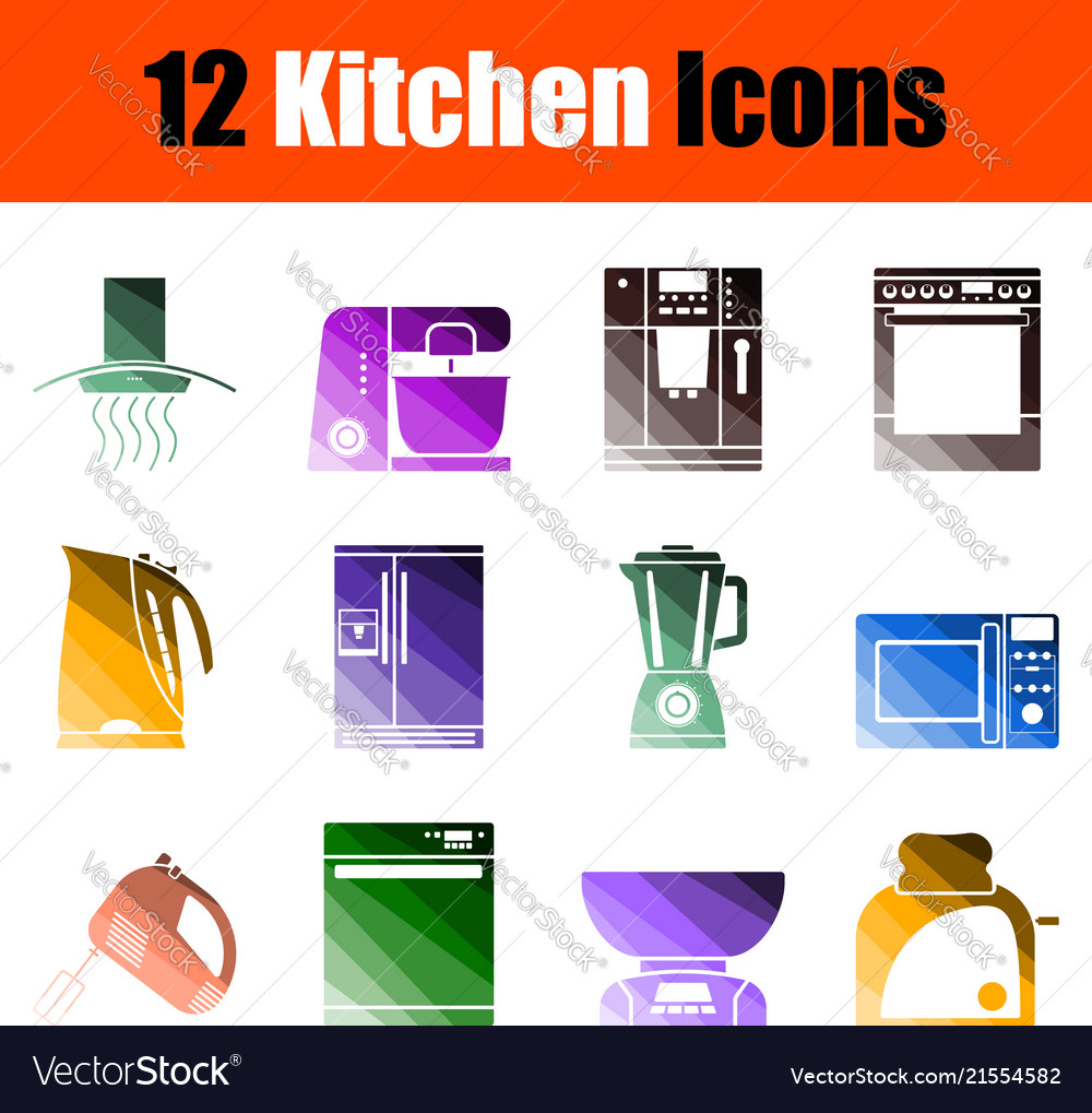 Kitchen icon set Royalty Free Vector Image - VectorStock