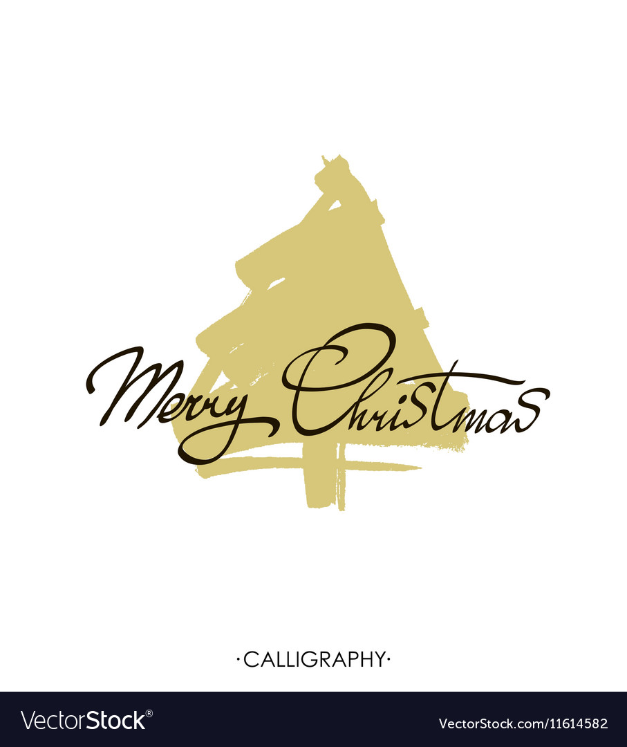 Merry Christmas text design logo Royalty Free Vector Image Merry Christmas text design logo Royalty Free Vector Image