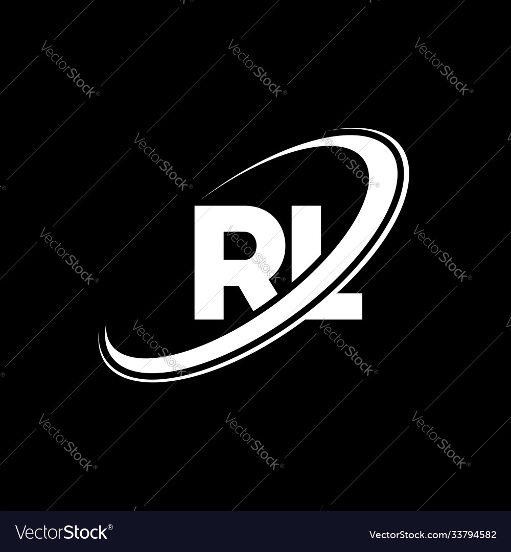 Rl r l letter logo design initial Royalty Free Vector Image