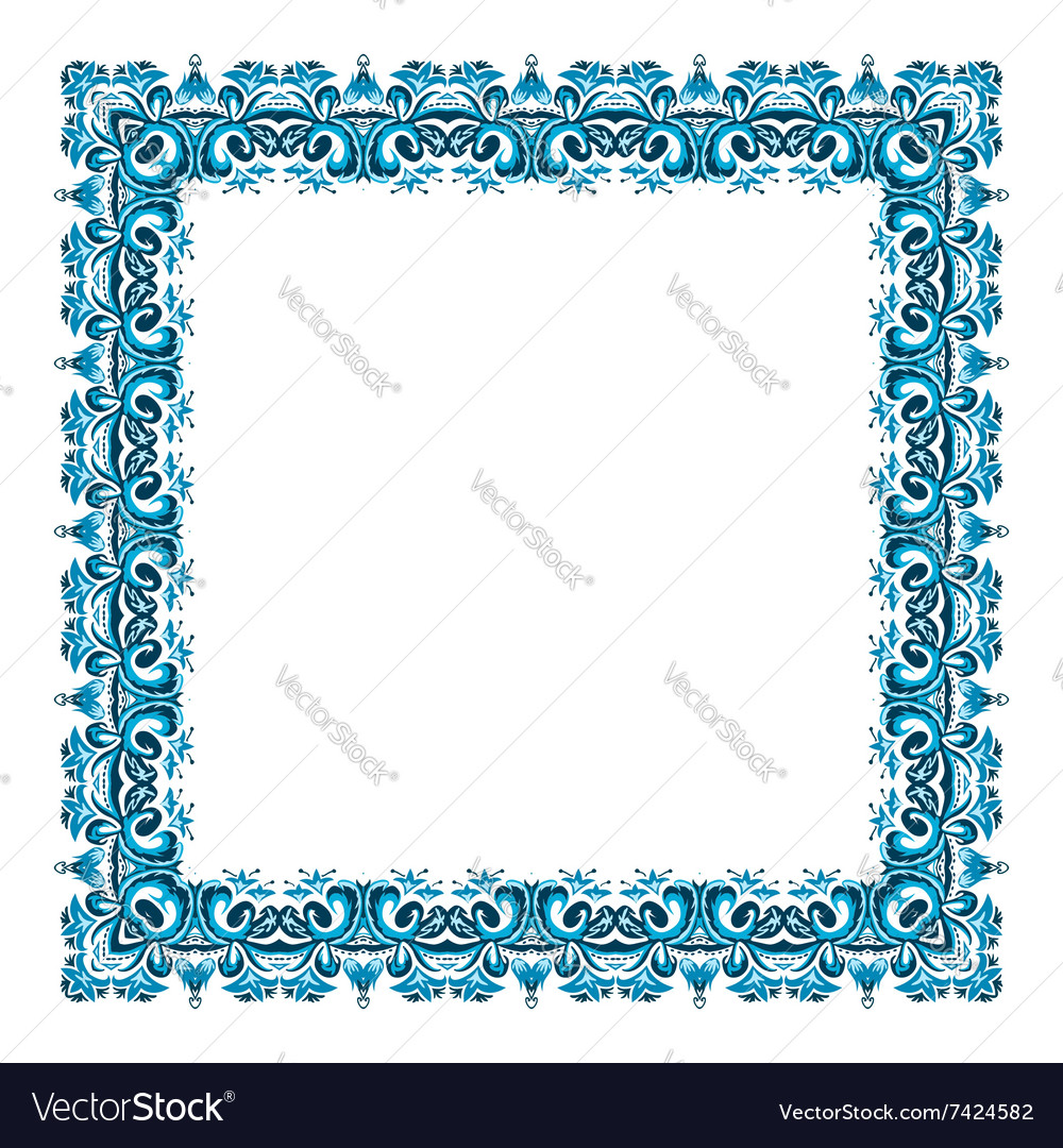 Square frame from abstract element Royalty Free Vector Image