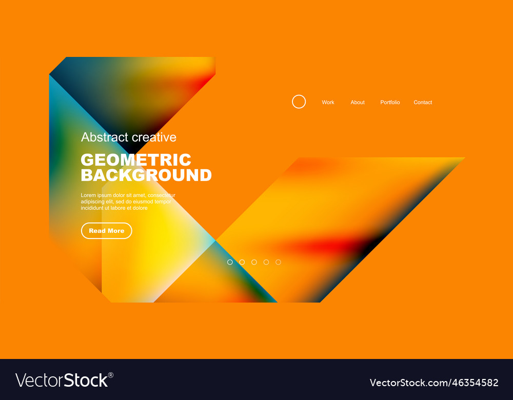 Triangles With Fluid Gradients Abstract Landing Vector Image