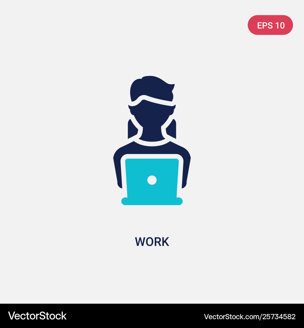Two color work icon from blogger and influencer Vector Image