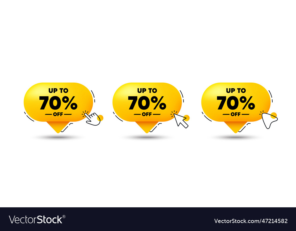 Up to 70 percent off sale discount offer price Vector Image