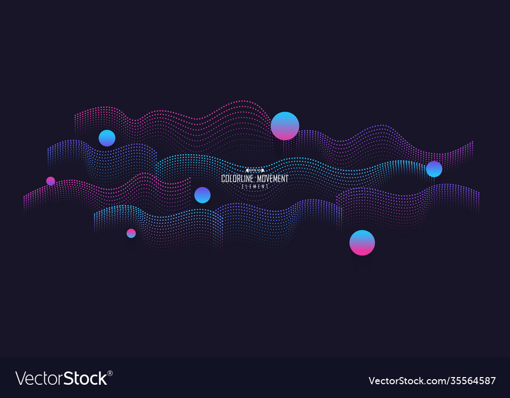 Abstract colorful gradient dots design pattern Vector Image