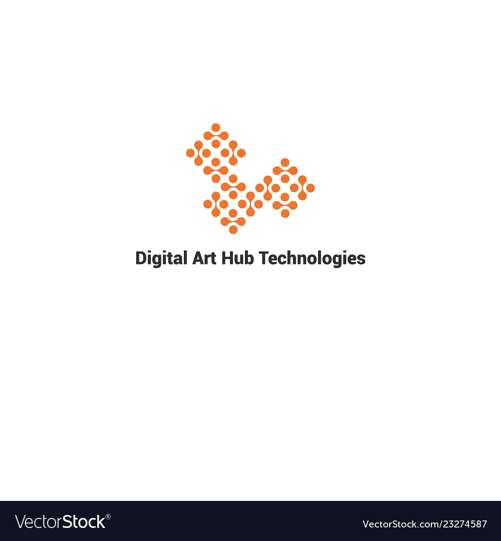Abstract tech logo design Royalty Free Vector Image