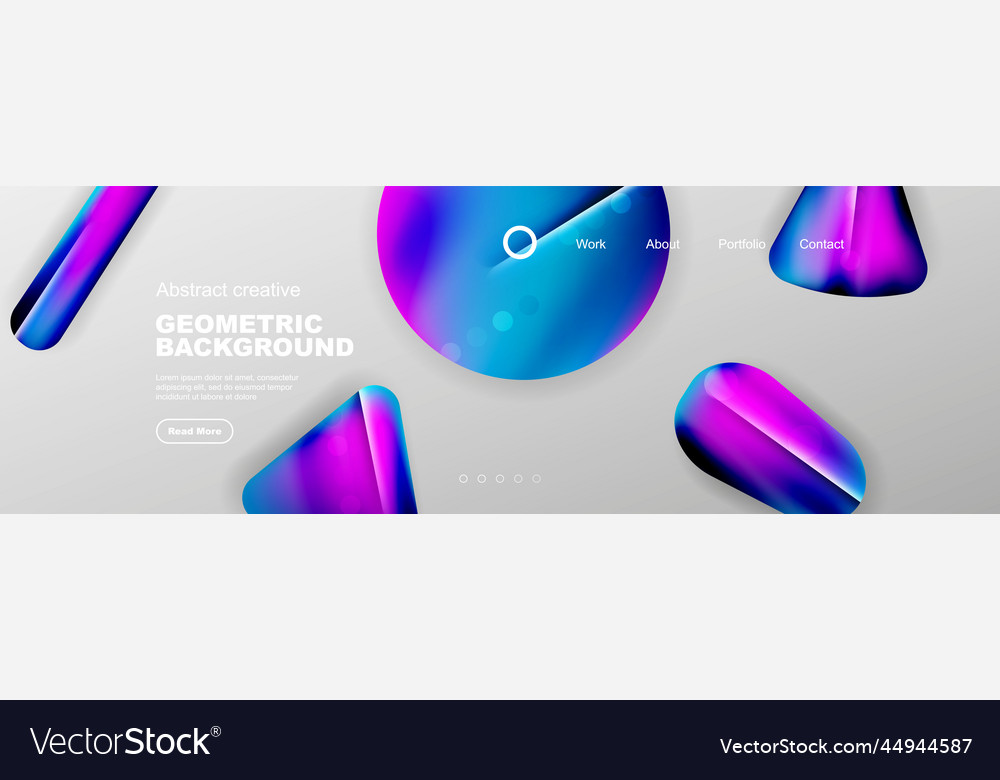 Bright glossy overlapping geometric shapes Vector Image
