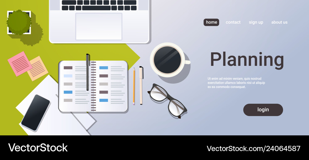 Business strategy planning concept corporate time Vector Image