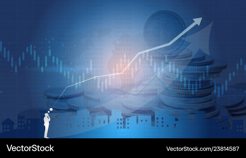 Candlestick patterns is a style of financial Vector Image