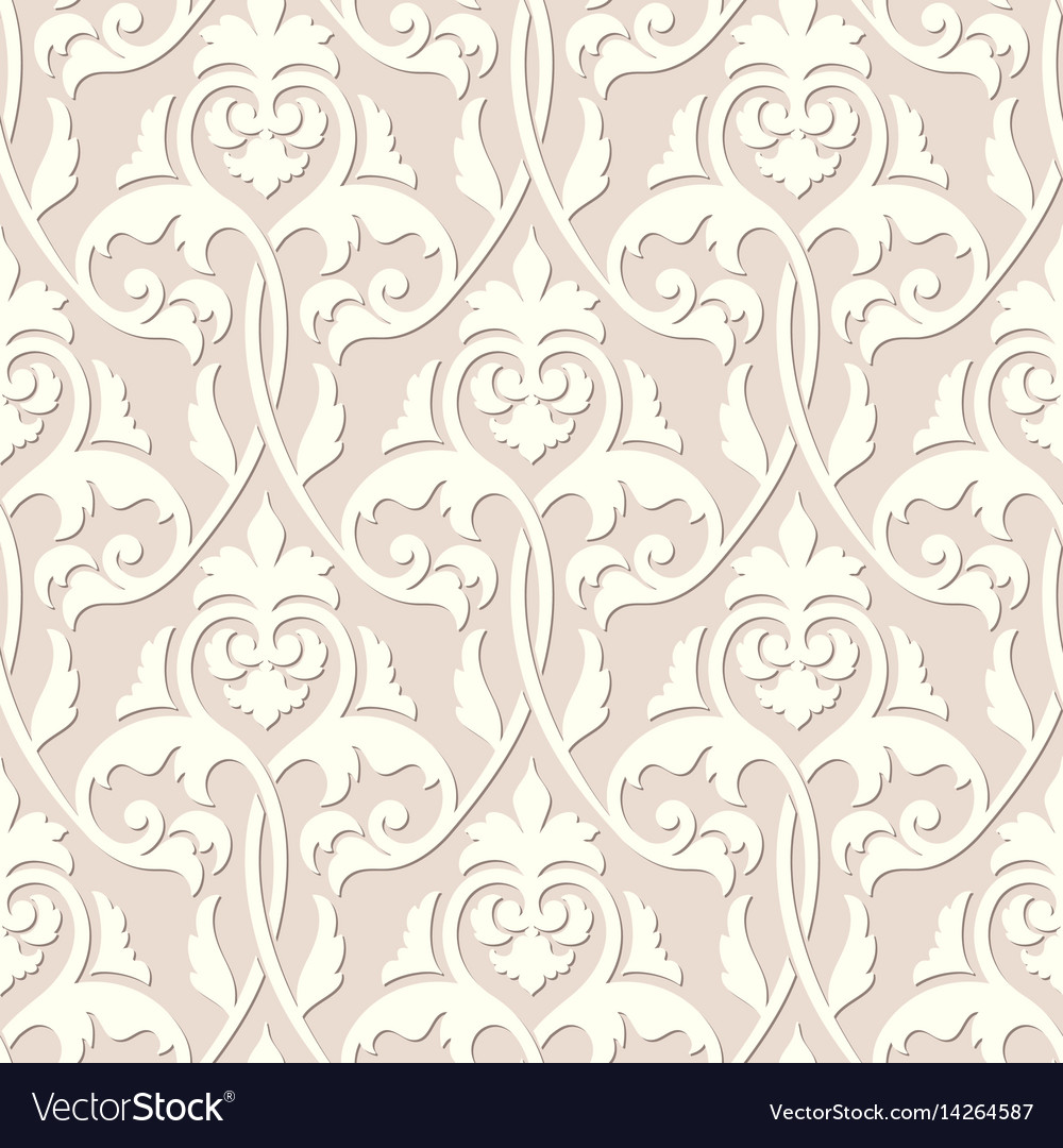 Damask seamless pattern background classical Vector Image